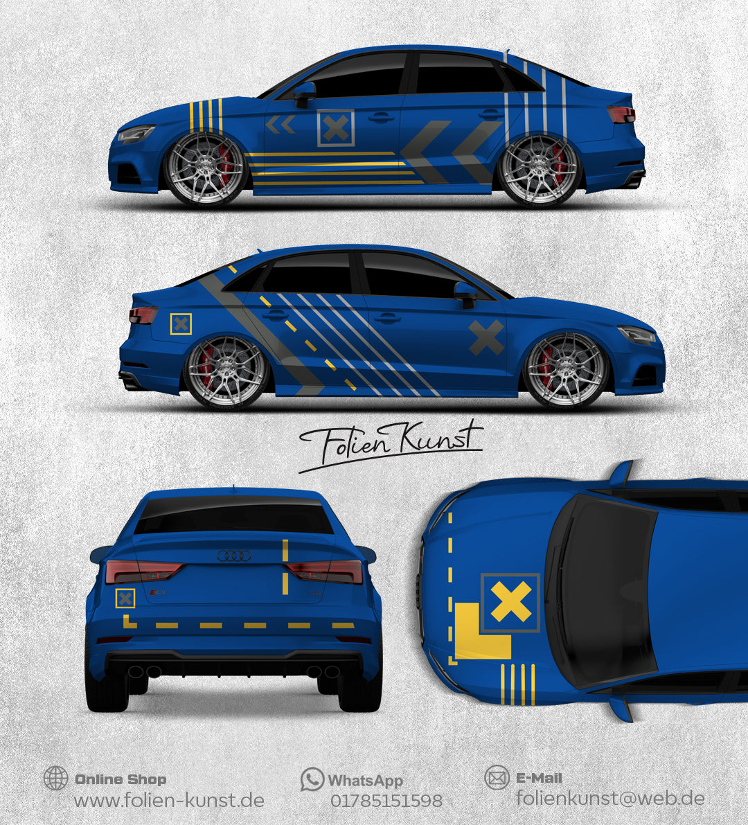 Fahrzeug Foliendekor Styling Design Aufkleber Set Universal 347