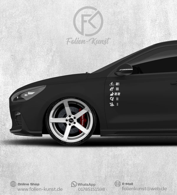 Fun Sticker Strichliste Aufkleber Klimakleber #301