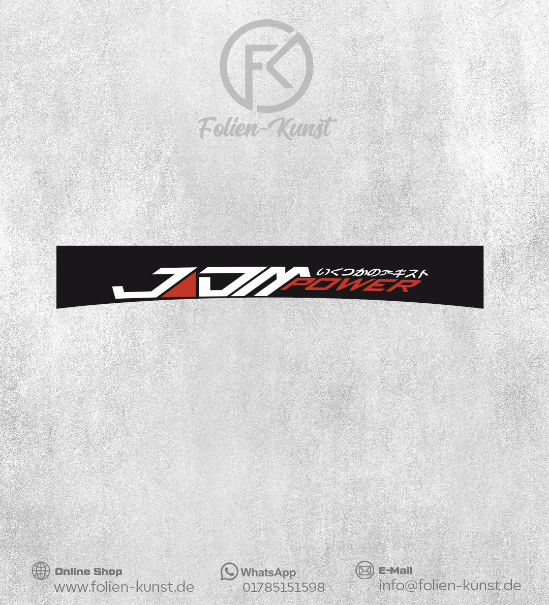 JDM Power Scheibenkeil Aufkleber Windschutzscheibe Sticker Digitaldruc