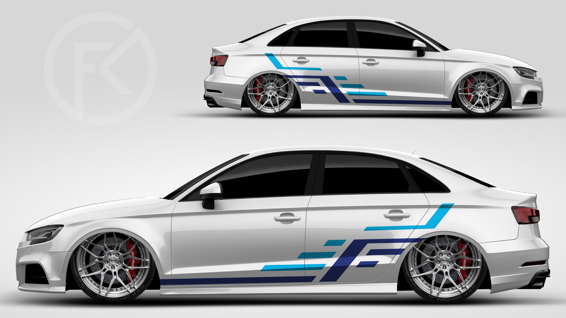 Seitenstreifen Fahrzeug Seitendekor Auto Aufkleber Sidestripe #087