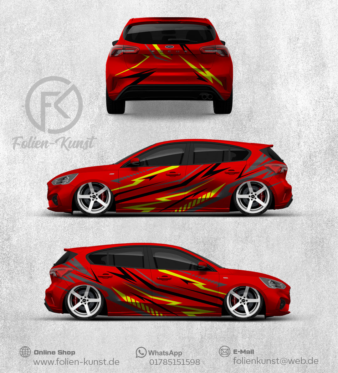 Abstrakt Crazy Foliendekor Auto Folien Design #210 – Folien-Kunst ...