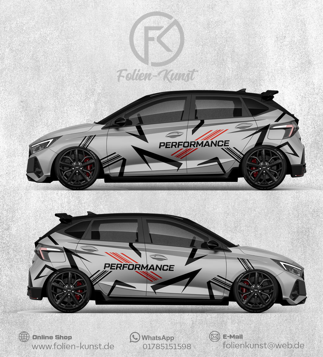 Performance Abstrakt Folien Seitendekor Auto Folientuning #183